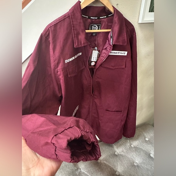 Primitive | Jackets & Coats | Primitive X Demon Slayer Tanjiro Maroon ...